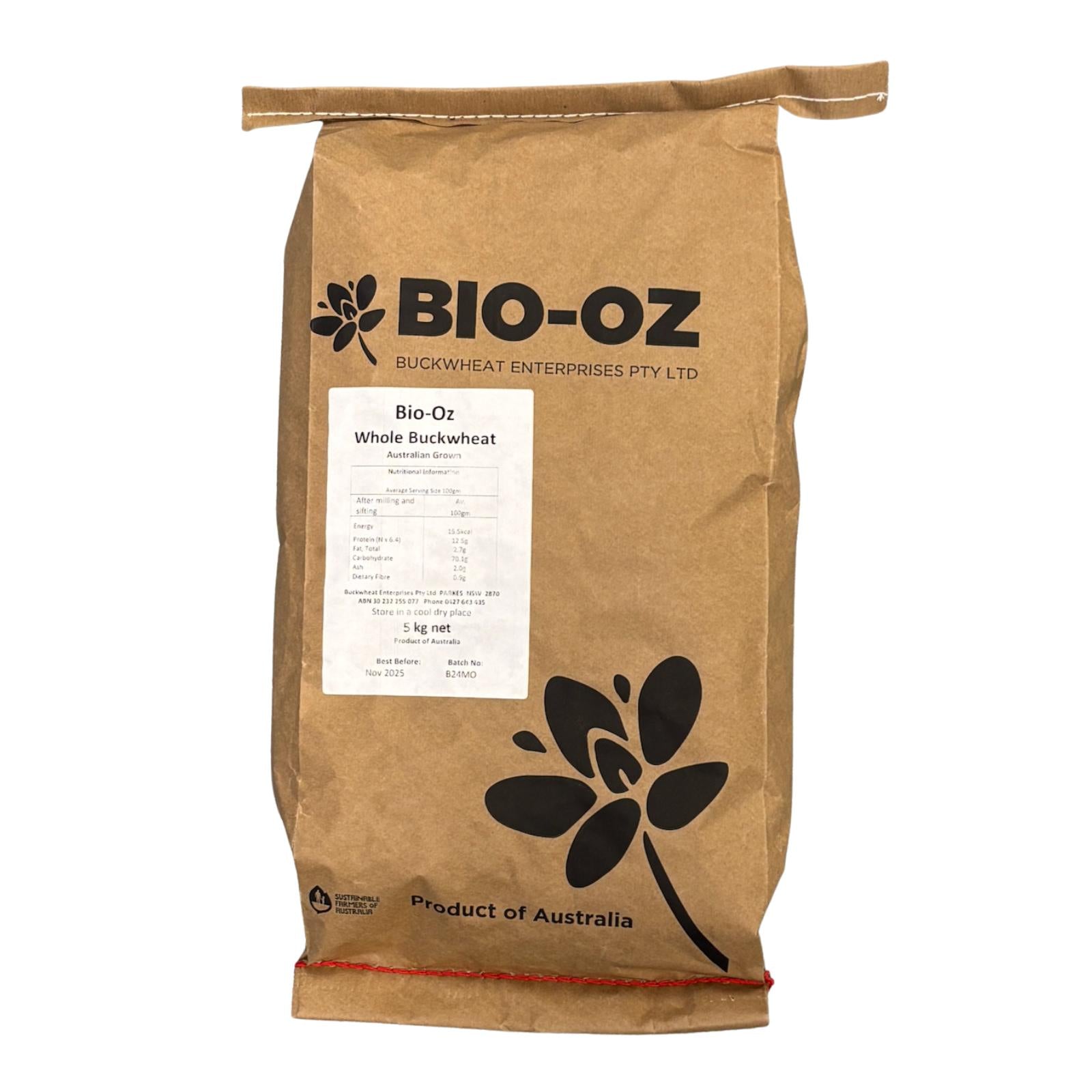 Whole Unhulled Buckwheat 5kg | Bio-Oz