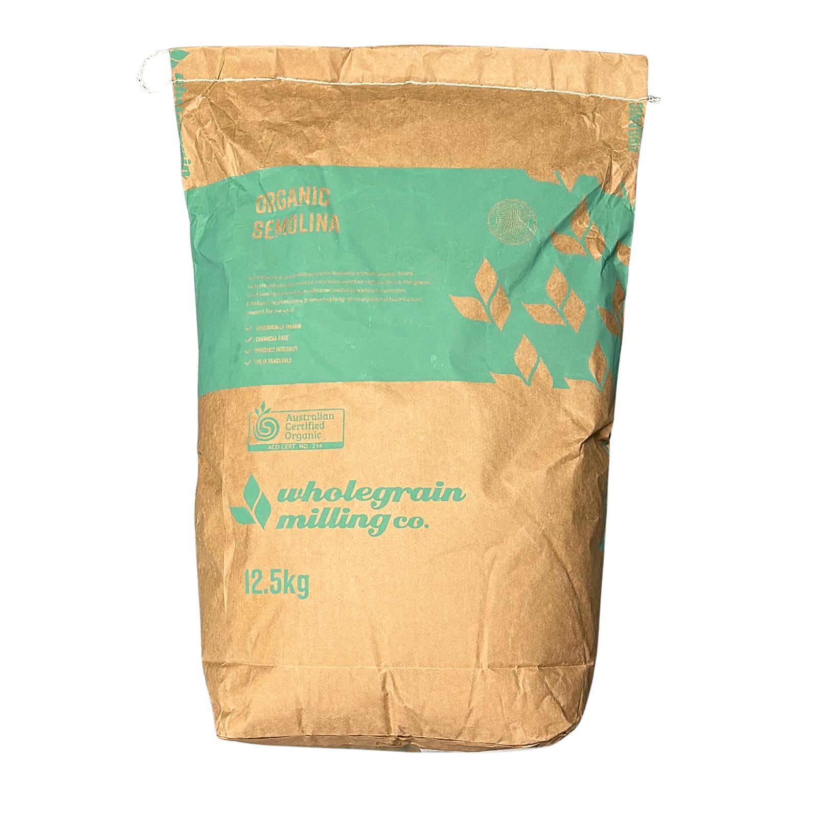 Organic Semolina 12.5kg | Wholegrain Milling
