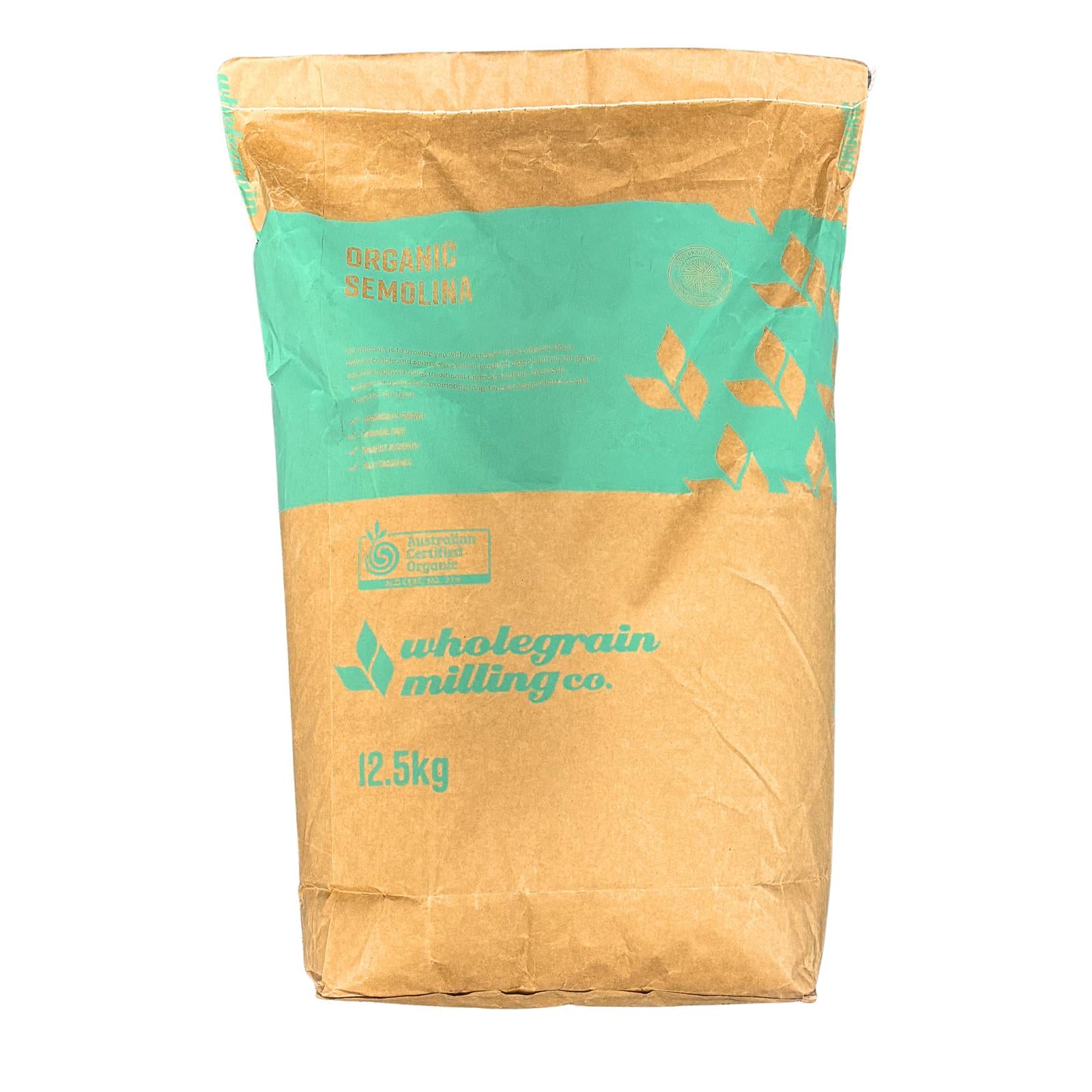 Organic Semolina 12.5kg | Wholegrain Milling