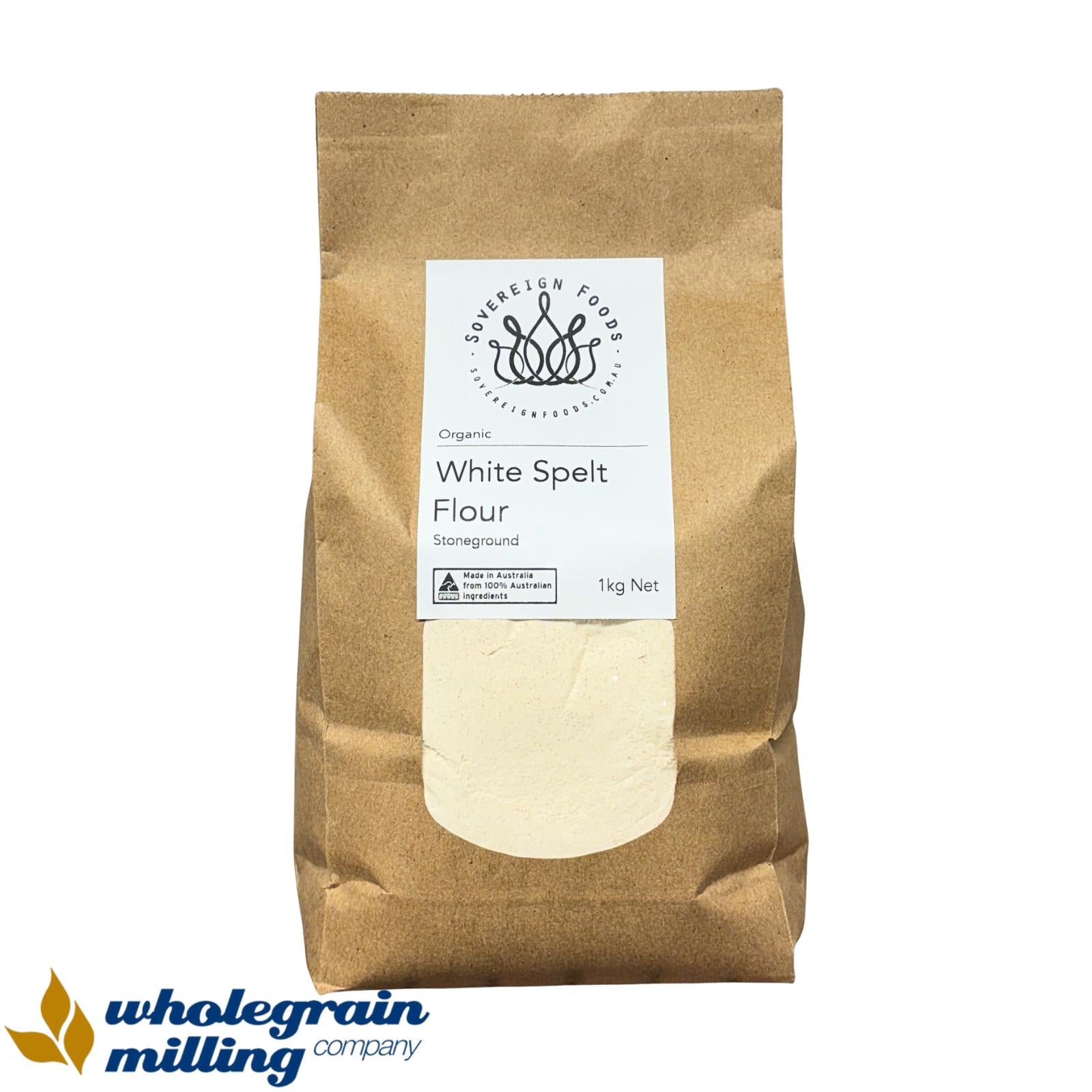 Organic Stoneground White Spelt Flour 1kg | Wholegrain Milling