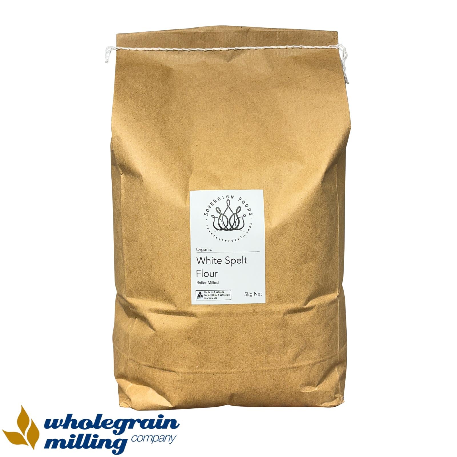 Organic Roller Milled White Spelt Flour 5kg | Wholegrain Milling