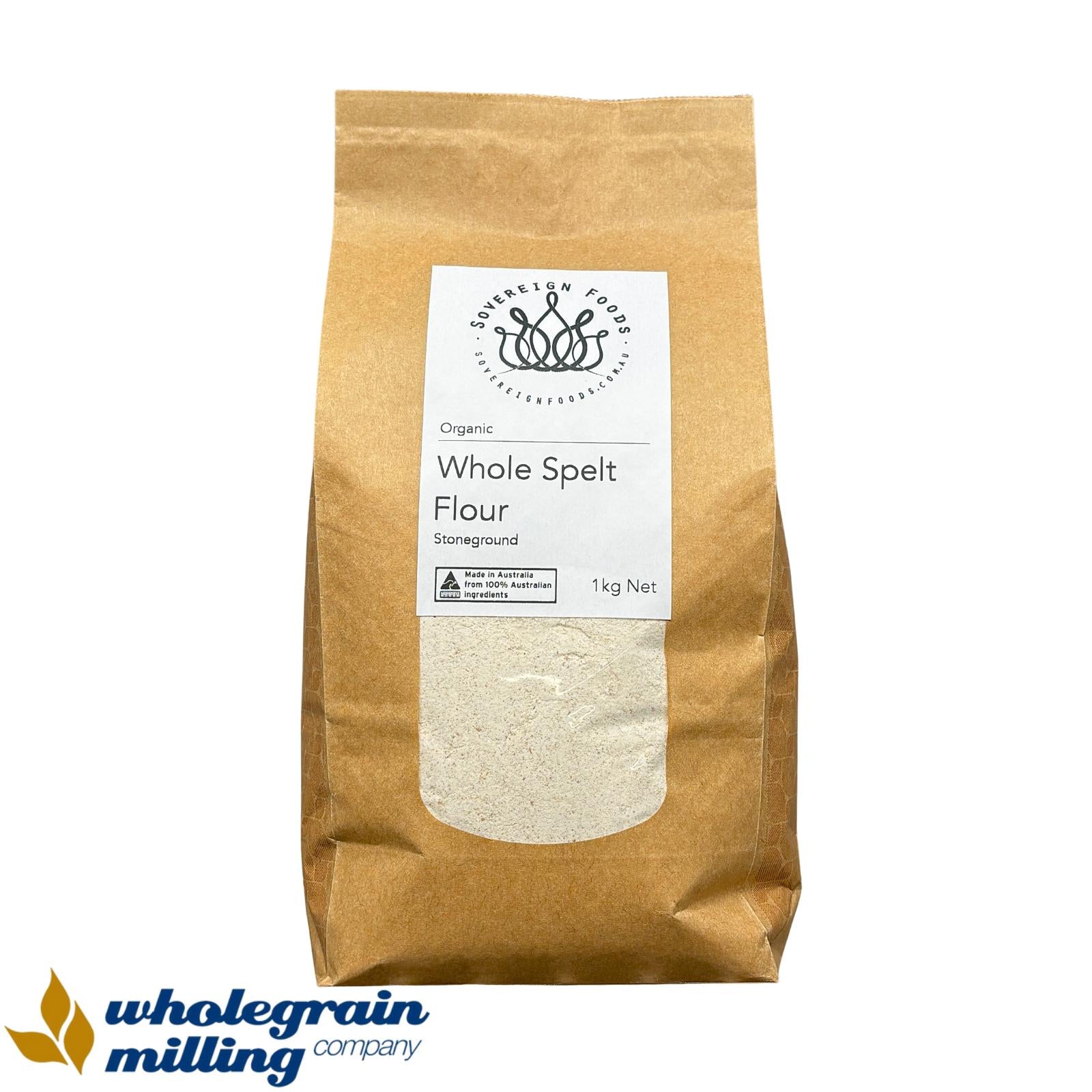 Organic Stoneground Whole Spelt Flour 1kg | Wholegrain Milling
