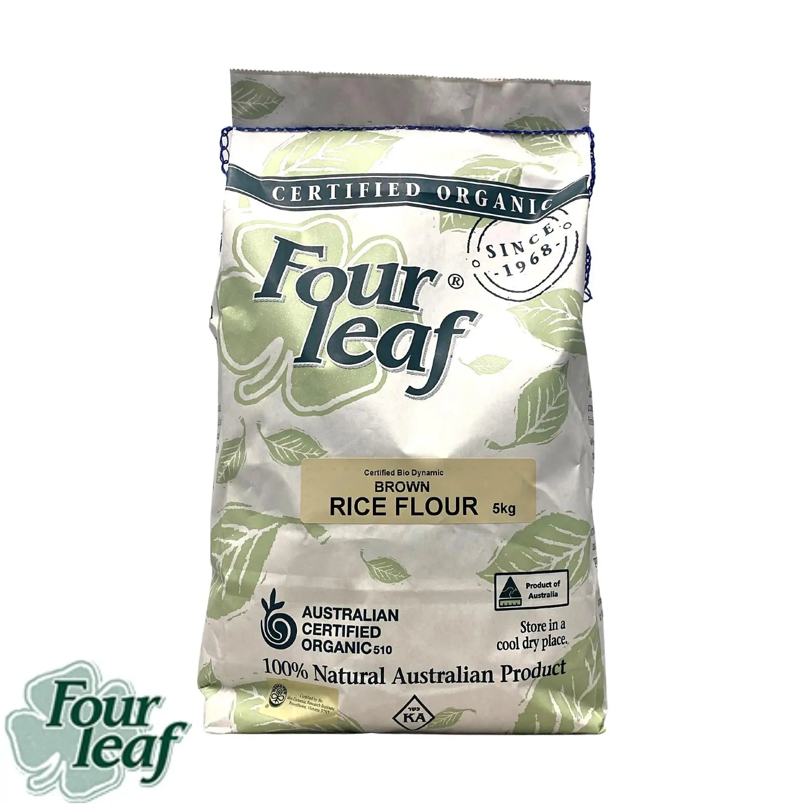 Brown Rice Flour Biodynamic 5kg | Australian Grown | Four Leaf Milling