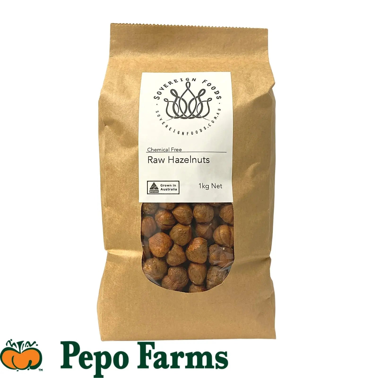 Chemical Free Raw Australian Hazelnuts 1kg