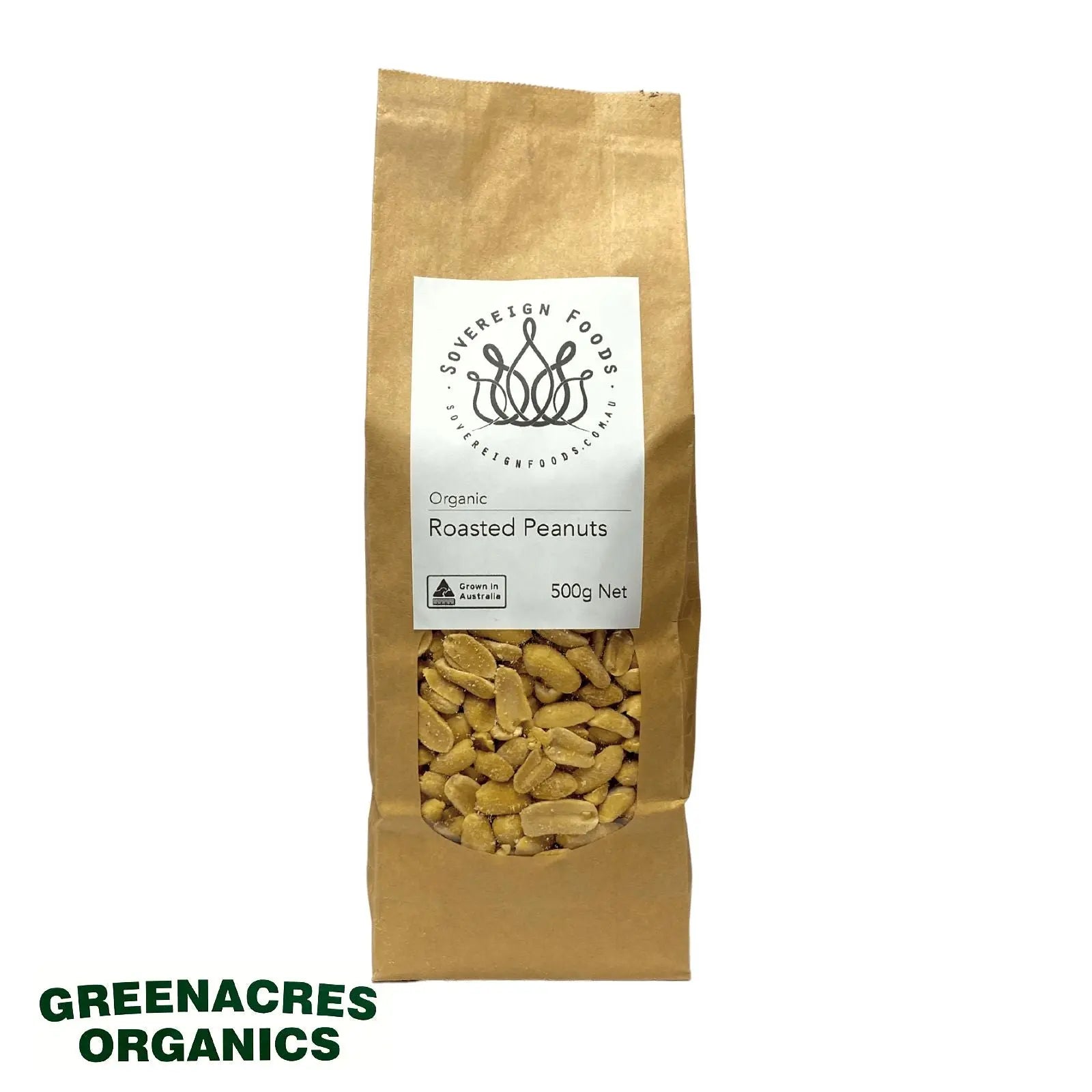 Roasted Peanuts Organic 500g | Australian Grown | Greenacres